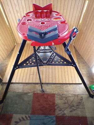 RIDGID 460-12 PORTABLE TRI-STANDCHAIN VICE, 1/8 T0 12 In. FOLDING LEGS ...