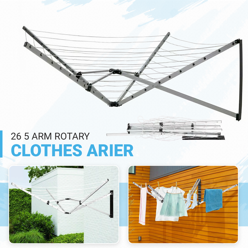 Rotary Airer 60m Garden Clothe Line Dryer 4 Arm Outdoor Washing Line ...