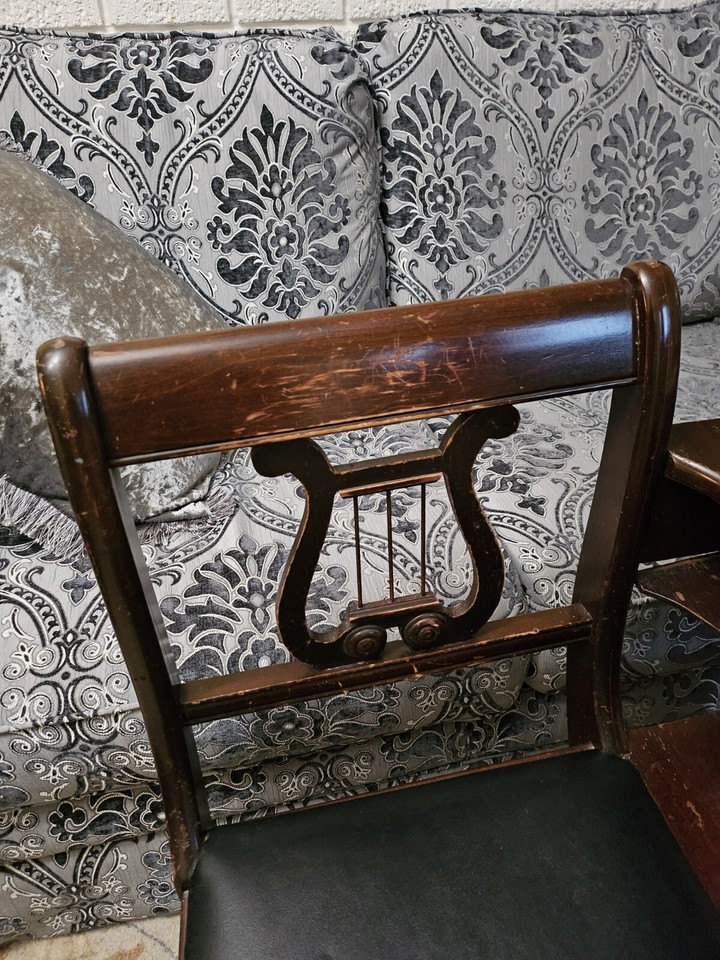 Antique/Vintage Telephone Chair in Cherry wood stain being sold as is ...