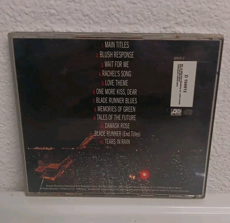 Blade Runner Motion Picture Soundtrack - Vangelis CD Atlantic Records ...