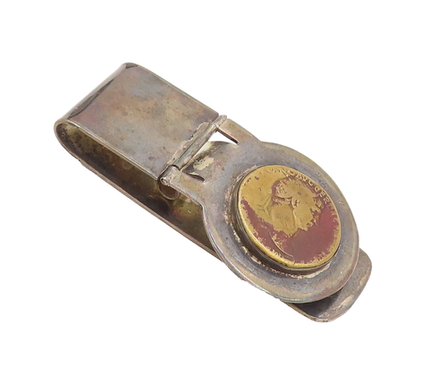 925 Sterling Silver Vintage Antique Mounted Ancient Coin Money Clip ...
