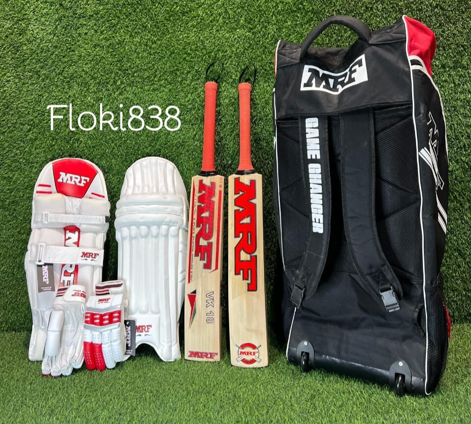 MRF Full Cricket Kit with Two English Willow Bats with Accessories | eBay