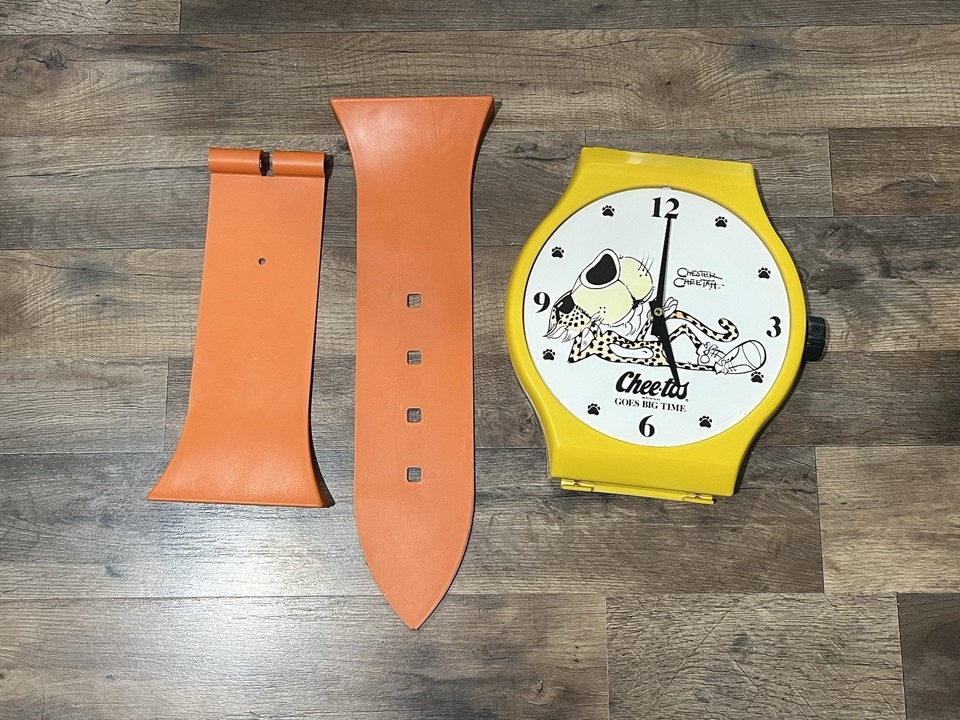Vintage Chester Cheetah Cheetos Goes Big Time Watch Wall Clock Jumbo ...