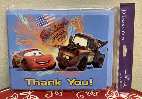 Disney Pixar Cars Lightning McQueen Mater Piston Cup Thank You Note ...