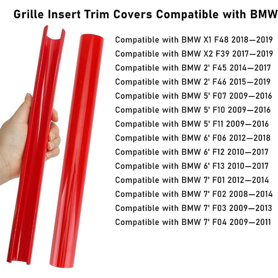 Front Grille V Bar Brace Wrap Cover Insert Trim Stripe For BMW F01 F10 ...