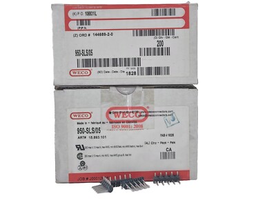 *1 Box of 200* WECO 950-SLS/05 Plug-in Screw Connector - 5 pole - 5mm ...