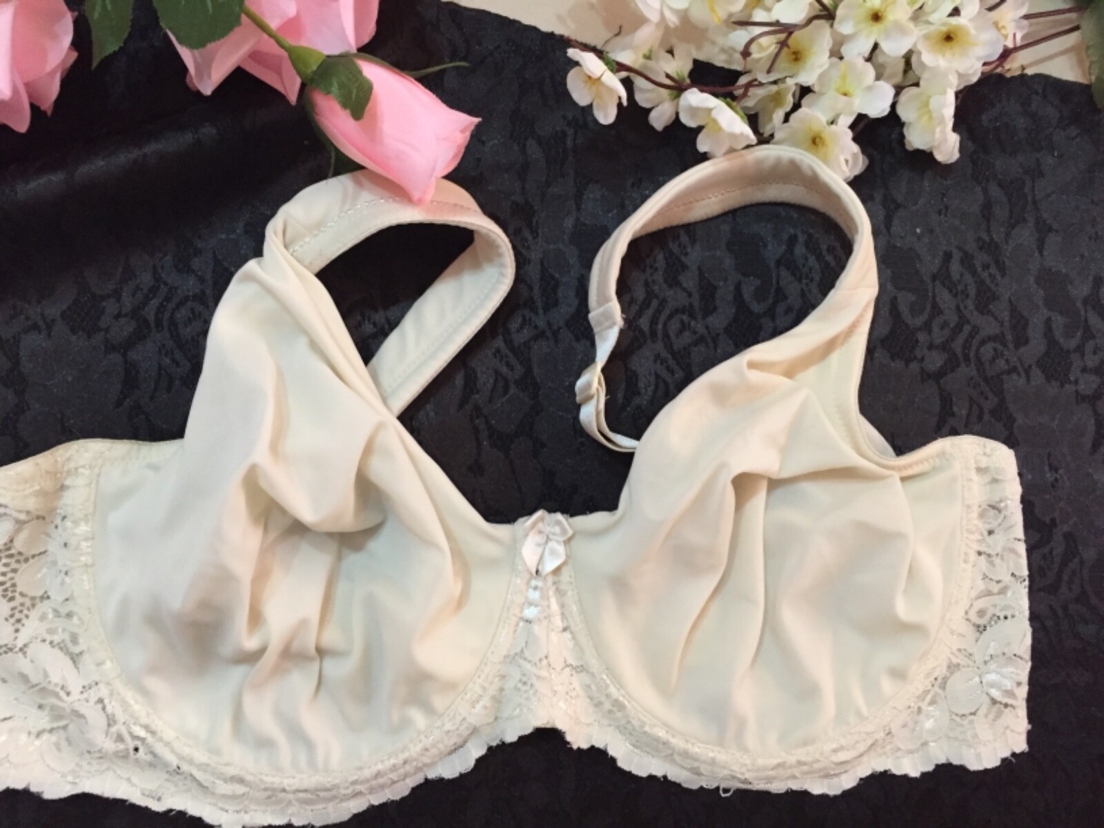 NICE SIZE Bra size it 8E us 44E eu 100E Unpadded underwired ivory | eBay