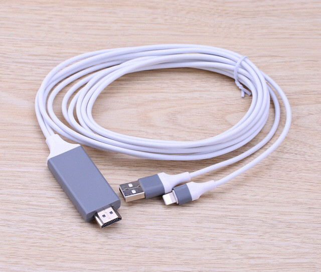 iOS HDMI Video Cable Adapter For iPhone 14 13 12 11 Pro X 6 7 8 Plus To ...
