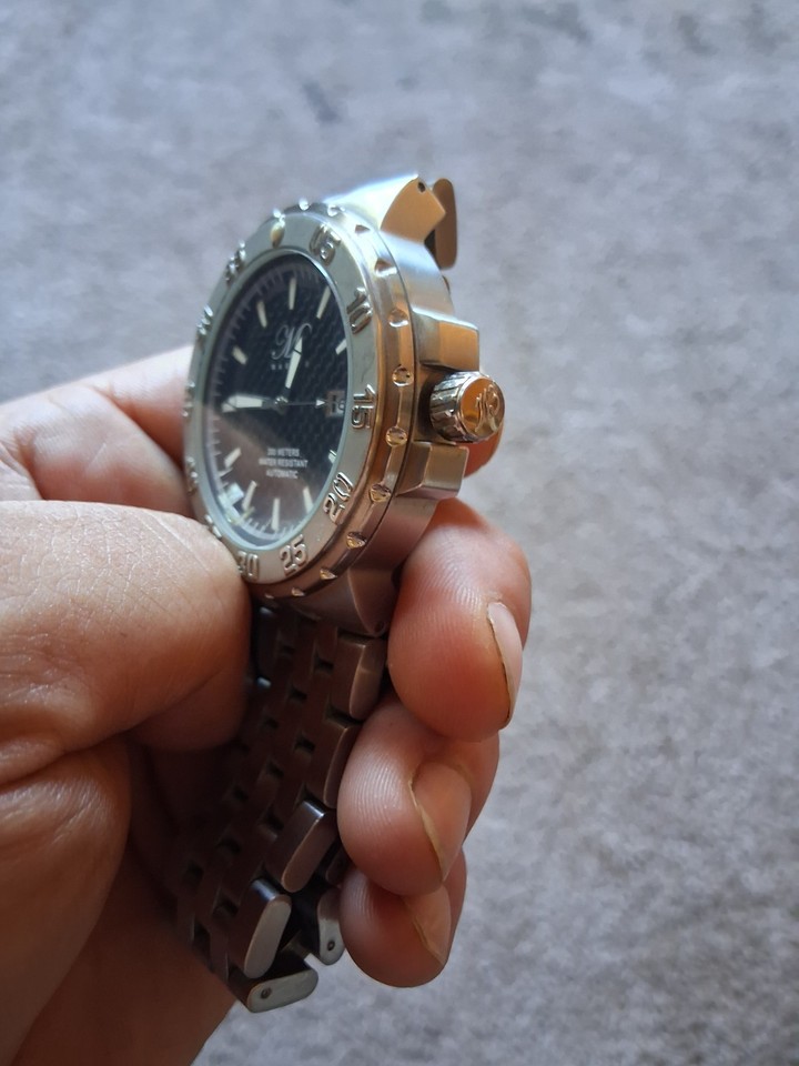 MAGICO MENS AUTOMATIC WATCH Blue Carbon Fiber dial, WR660 Ft 21 JEWELs ...