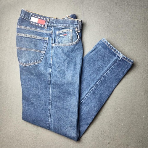 Tommy Jeans Jeans Mens 32x34 Blue Denim Straight Classic Fit 90s ...