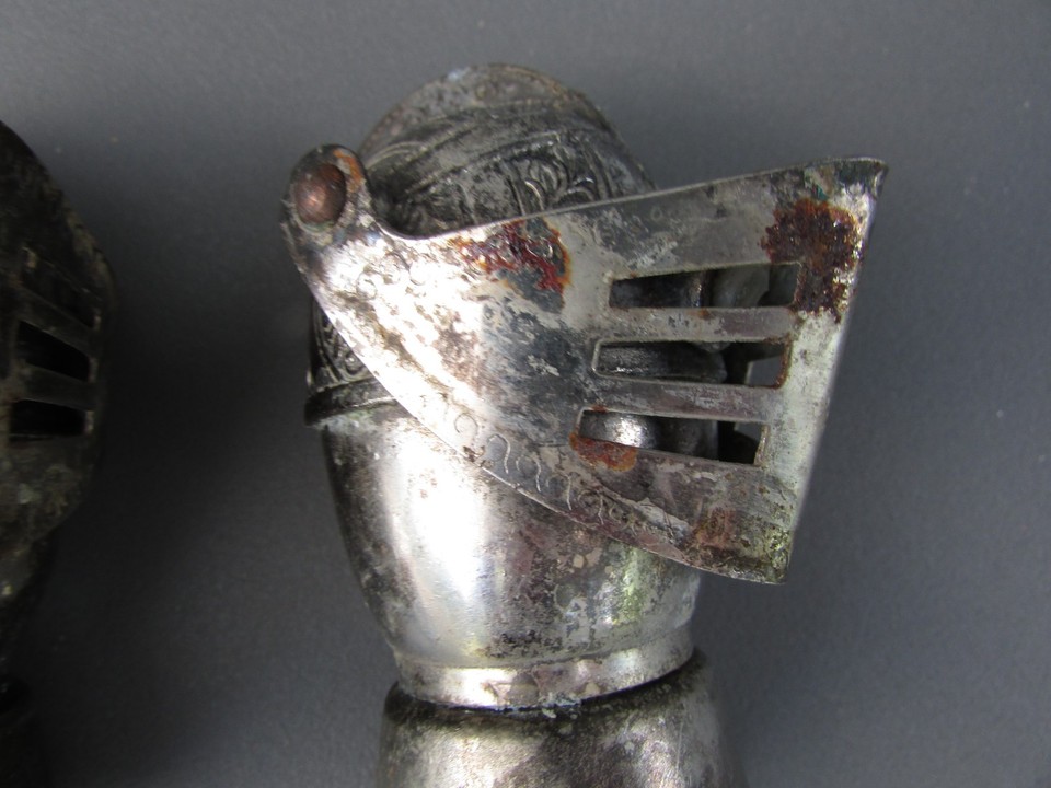 3 Vintage Medieval Knight Helmet Stainless Bottle Stoppers | eBay
