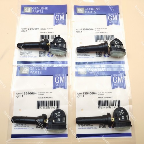 4Pcs OEM 13540604 TPMS Tire Pressure Monitoring Sensor Fits For Chevy ...