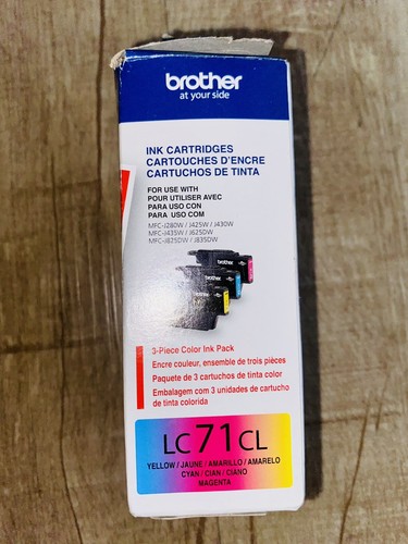 NEW Brother Ink LC71CL - 3 pack -High Yield- Cyan/Yellow/Magenta Exp 11 ...