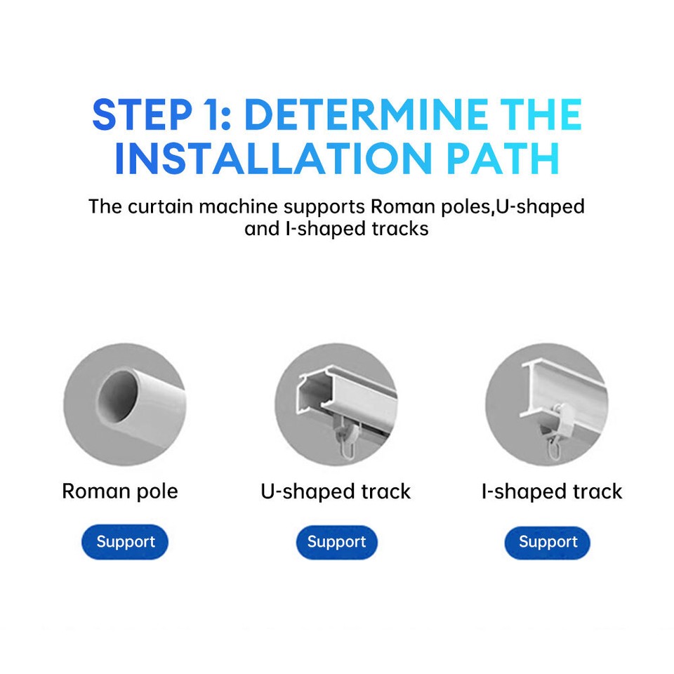 Smart Automatic Curtain Opener Robot with Remote Control for Roman Rod ...