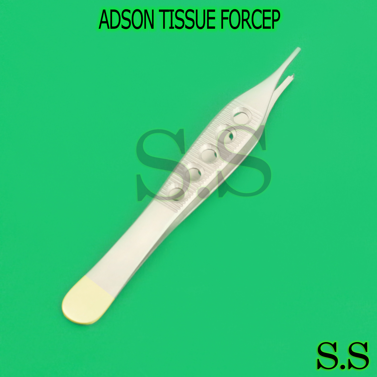 1 PCS ADSON FINE TISSUE PLASTIC SURGERY FORCEP 1X2T W/ FENESTRATED GOLD ...