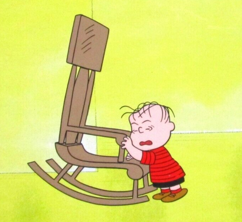 1970s LINUS PEANUTS Charles SCHULZ ORIGINALPRODUCTION CEL snoopy ...