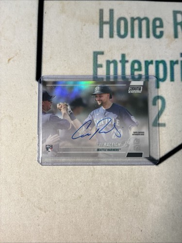 CAL RALEIGH 2022 TOPPS STADIUM CLUB CHROME ROOKIE REFRACTOR RC AUTO 🔥🔥🔥 ...