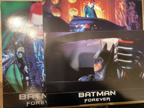 1995 BATMAN FOREVER Lobby Card Mini Poster Set Val Kilmer Jim Carrey ...