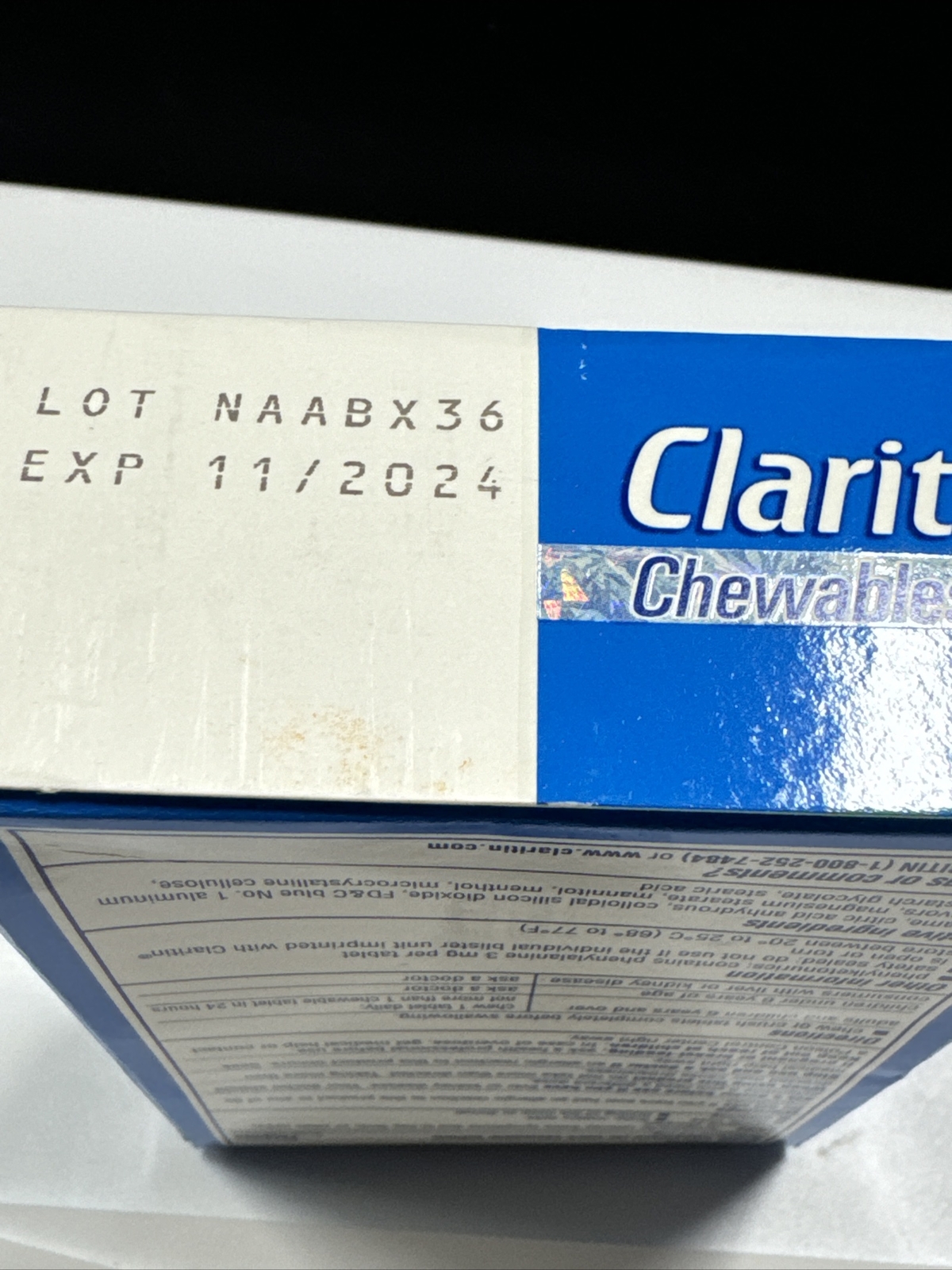 Claritin 24 Hour Non-Drowsy Allergy Relief-24 Chewable Mint Tablets ...