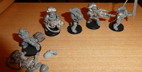 40K Space Marines Heavy Weapons Squad Lascannon, Heavy Plasma, H bolter ...