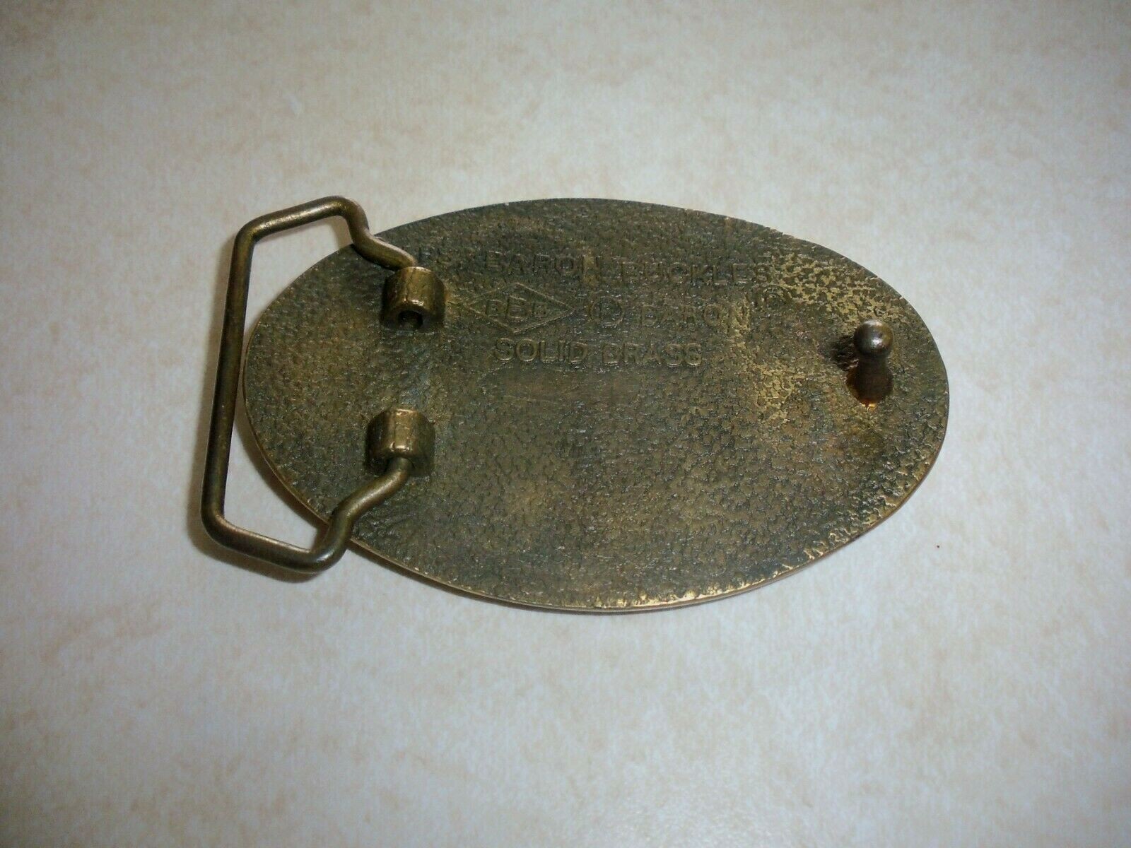 Spaceship Belt Buckle - RARE - Solid Brass - Baron Bu… - Gem