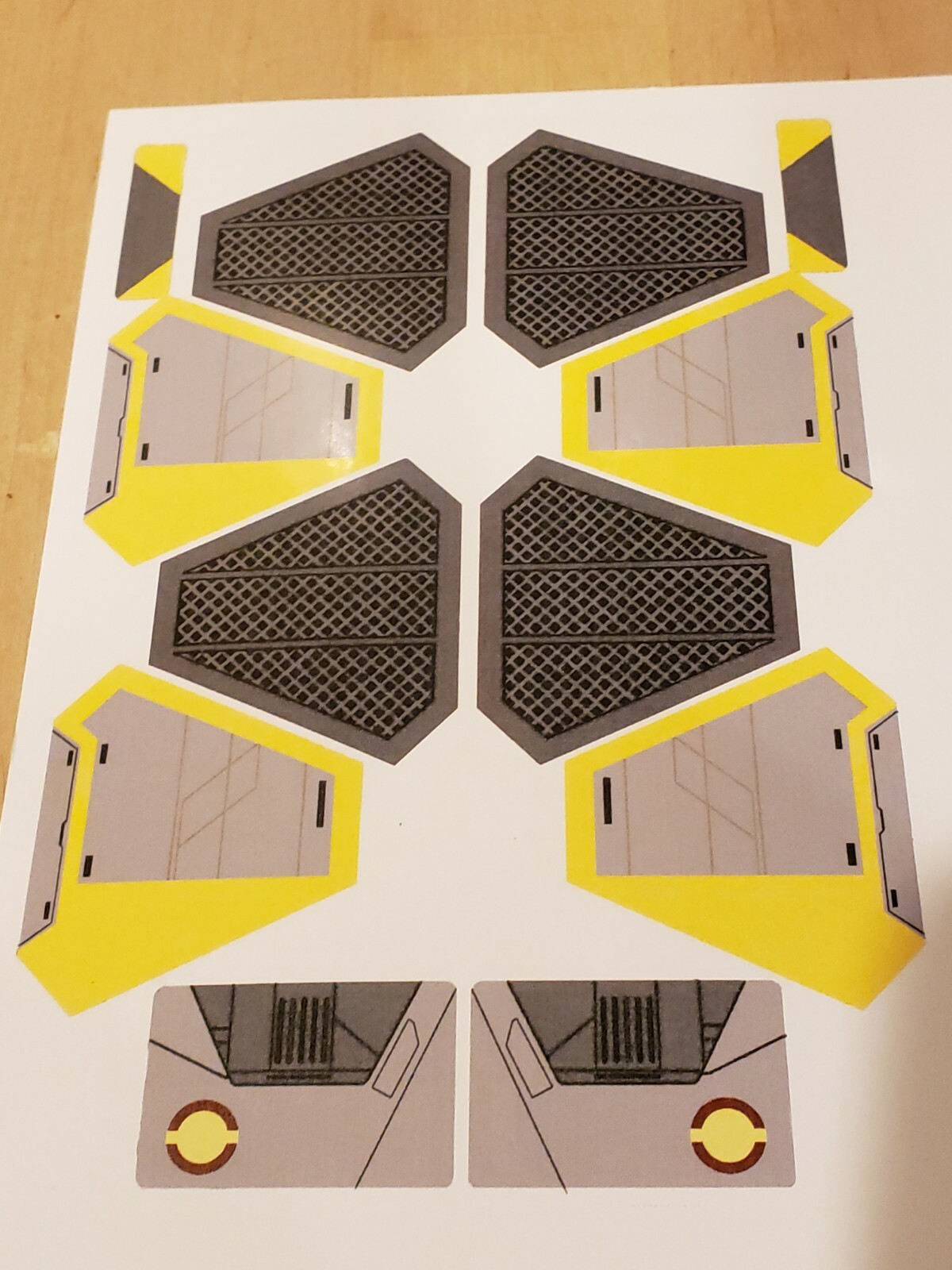 Custom Yellow Sticker Sheet fits Star Wars 75281 75135 75038 9494 7661 ...