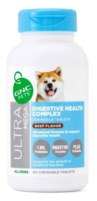 GNC PETS Ultra Mega Digestive Health Complex Dog Chewable Tablets 90 Ct ...