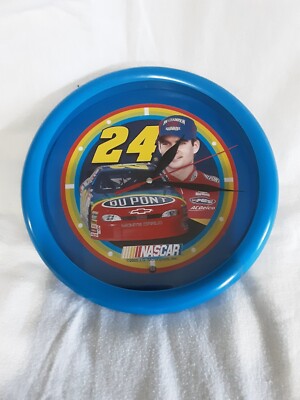 Jeff Gordon #24 Nascar Racing Clock w/Hourly Sound - Tru-Trak Sound ...