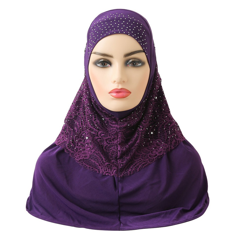 One Piece Amira Muslim Women Turban Hijab Islamic Head Scarf Pull On ...