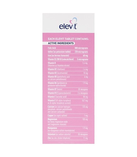 Elevit 100 Tablets & Menevit 30 Capsules Pregnancy Planning Kit Combo ...