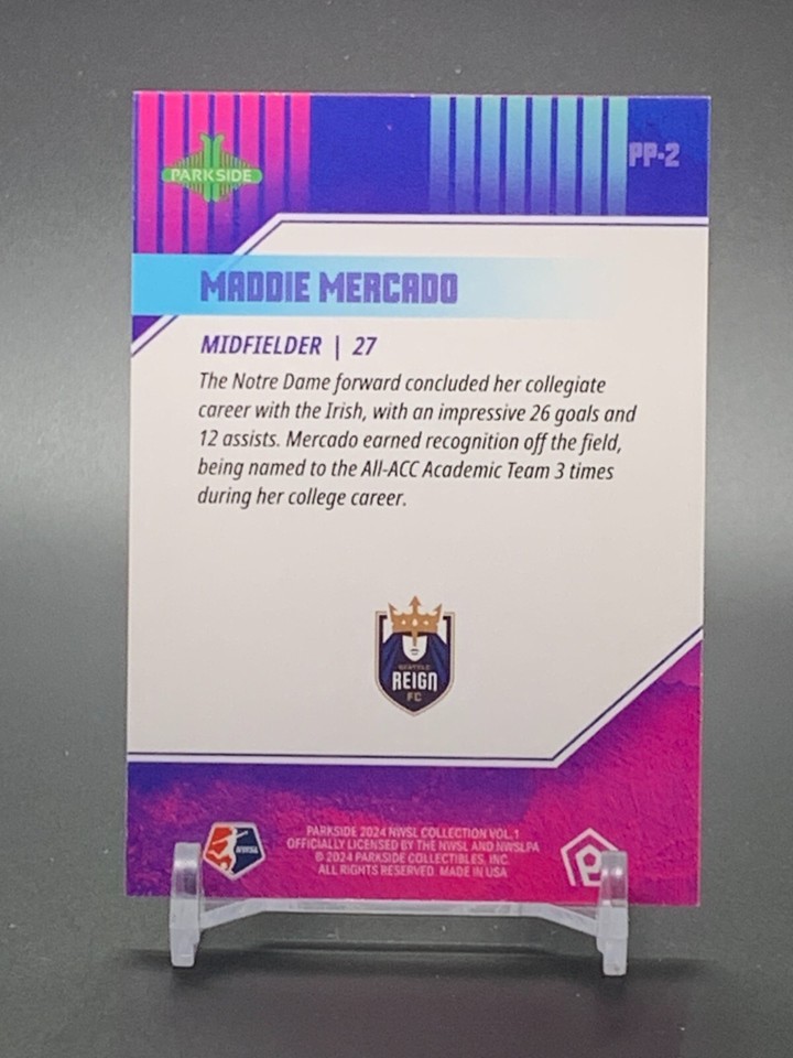 2024 Parkside NWSL Vol 1 Promising Prospect PP-2 MADDIE MERCADO Seattle ...