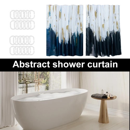 Watercolor Shower Curtain Waterproof Polyester Bathroom 71 x 79" Quick ...