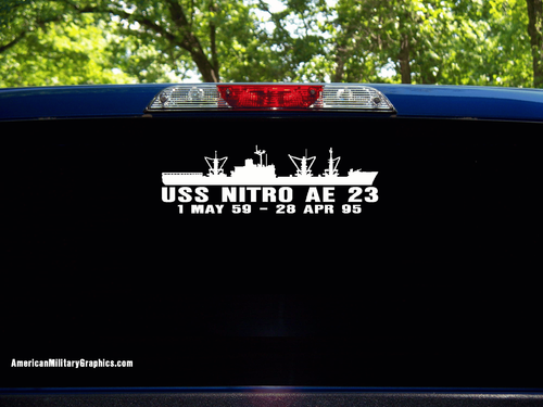 USS NITRO AE 23 Silhouette Decal U S Navy USN Military | eBay