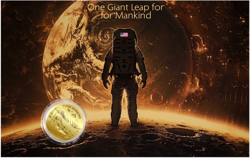 2026 Niue One Giant Leap for Mankind 1/1000 oz .9999 Gold Coin in Card ...