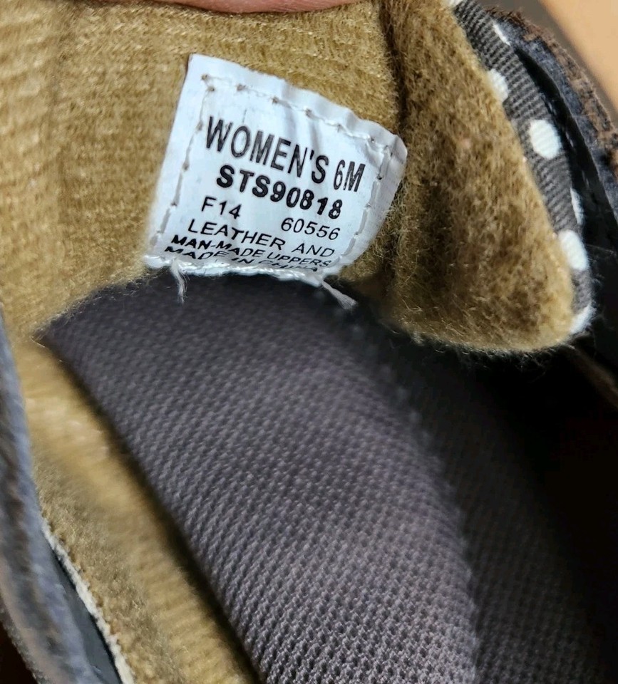 Sperry Women's Top Sider Polka-Dot Leather Boat Shoes, Size 6M Gray ...