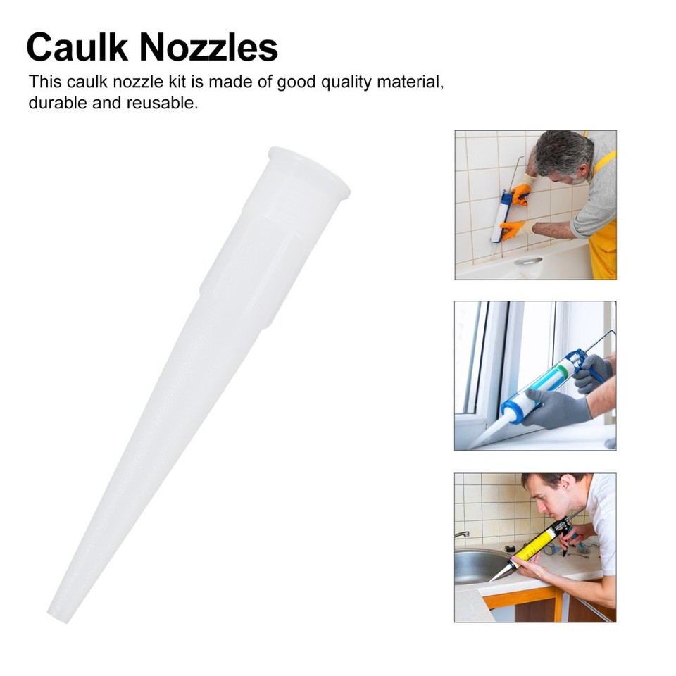 40 Pcs Silicone Tube Nozzle Caps Caulk Nozzles Re Sealable Spare Screw ...