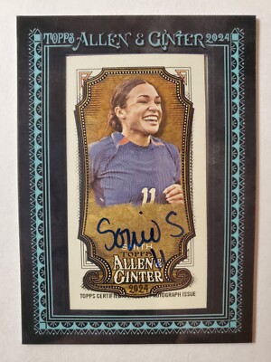 2024 Topps Allen & Ginter Sophia Smith Black Framed Mini Autograph Auto ...