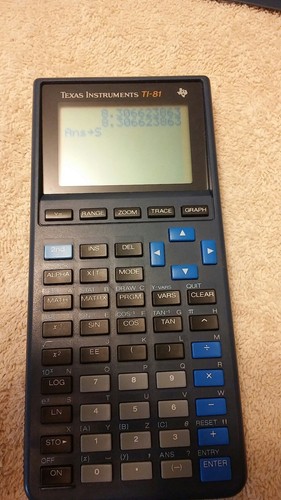 Calculator Texas Instruments T1-81 graph trace zoom range w case cover ...