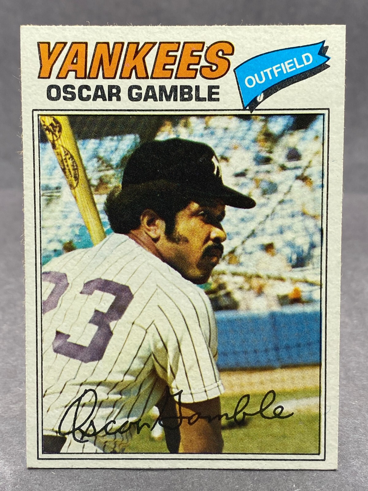 1977 Topps OSCAR GAMBLE Card No. 505 Crease-Free NM+ New York Yankees ...