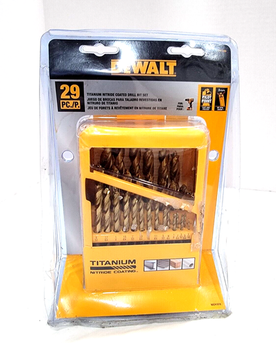 DeWalt DW1369 29-Piece Titanium Nitride Coating Pilot Point Drill Bit ...