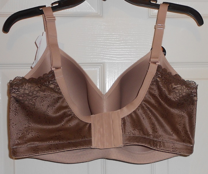 BEIGE WITH BROWN TRIM LACE BACK NON-WIRE SIZE 40D BRA BY MODERN --NEW ...
