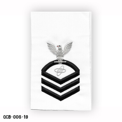 US Navy CPO E7 Chief Petty Officer Electronics Technician Patch White ...