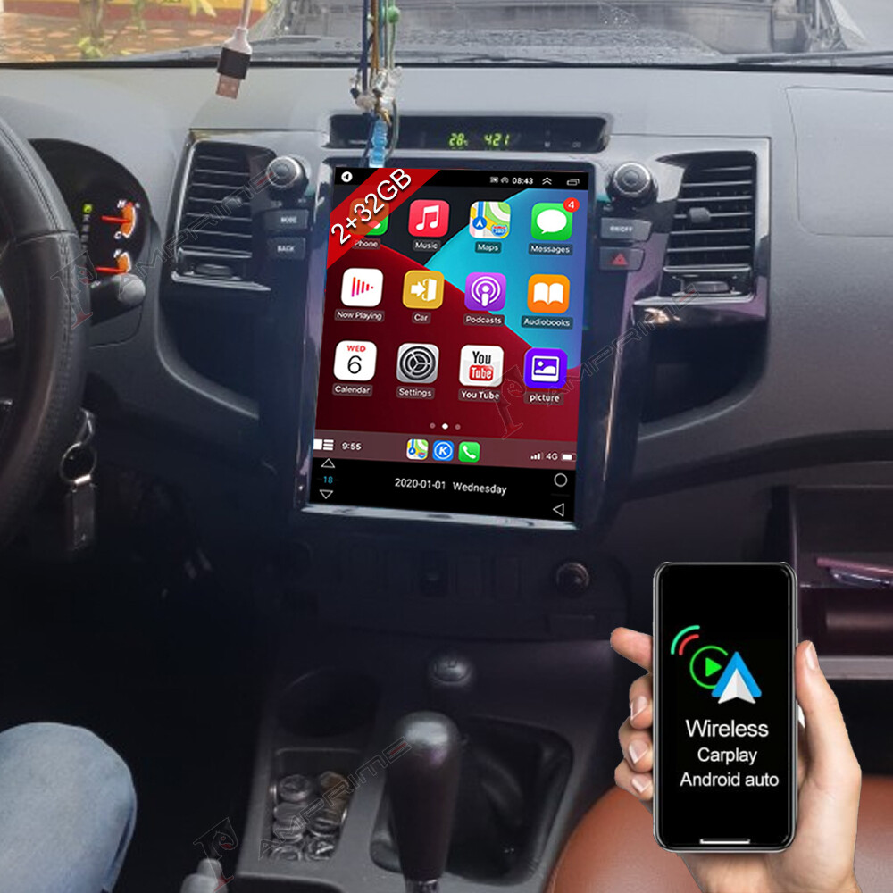 Android 13 Car Stereo Radio Carplay Auto GPS For Toyota Fortuner Hilux ...