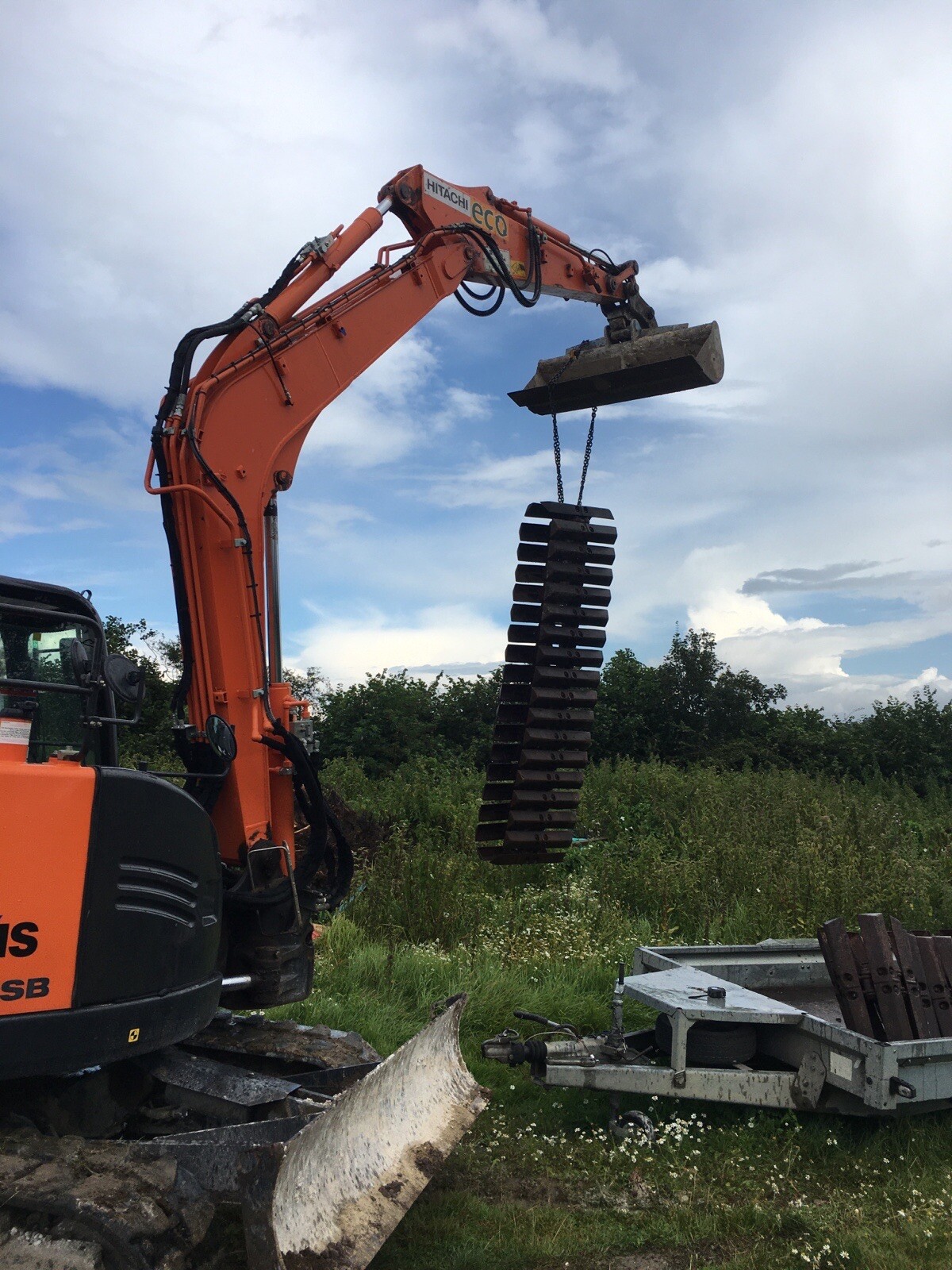 Digger Excavator Bog Tracks Steel Tracks | eBay UK
