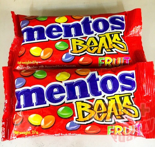 2x 27g Mentos Beats Fruit Chewy Candies Candy Assorted Fruit Flavors ...