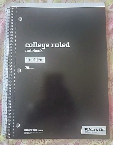 College Ruled Notebook 1 Subject 70 Sheets | eBay