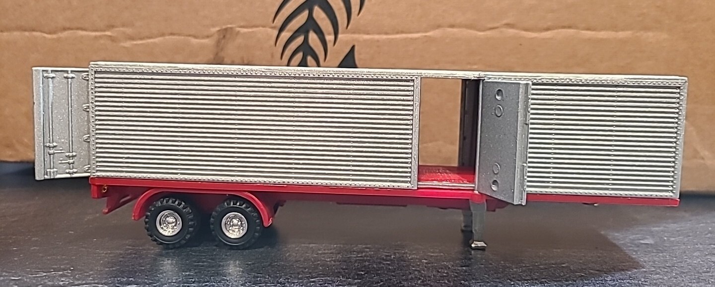 Shinsei Mini Power Kenworth Parts Truck Van Trailer Red Silver 1:64 ...