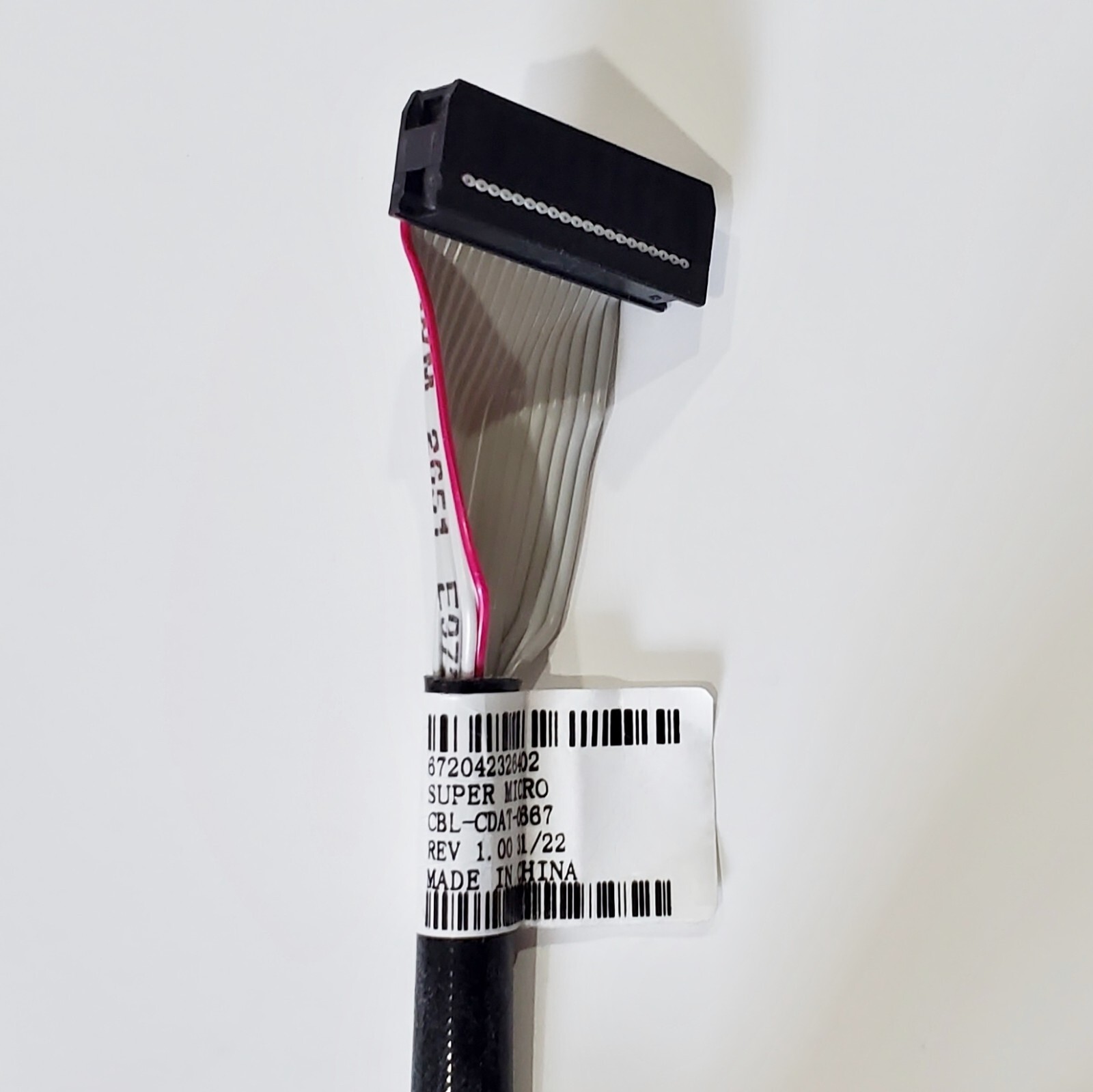 SUPERMICRO CBL-CDAT-0667 20-PIN TO 20-PIN FRONT CONTROL PANEL CABLE ...