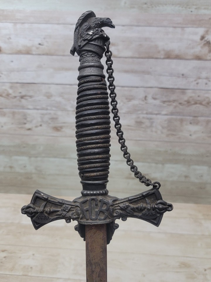 Vintage Antique Knights Of Pythias Ceremonial Masonic FCB Sword Rare ...