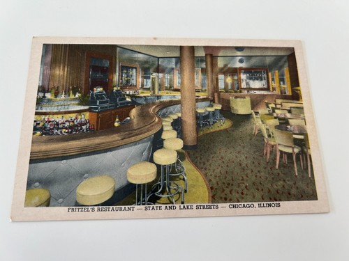 Fritzel's Restaurant State and Lake Streets Chicago Illinois Postcard ...